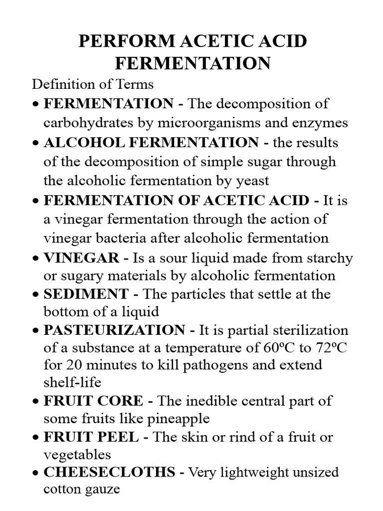 Perform Acetic Acid Fermentation | Download Free PDF | Fermentation ...