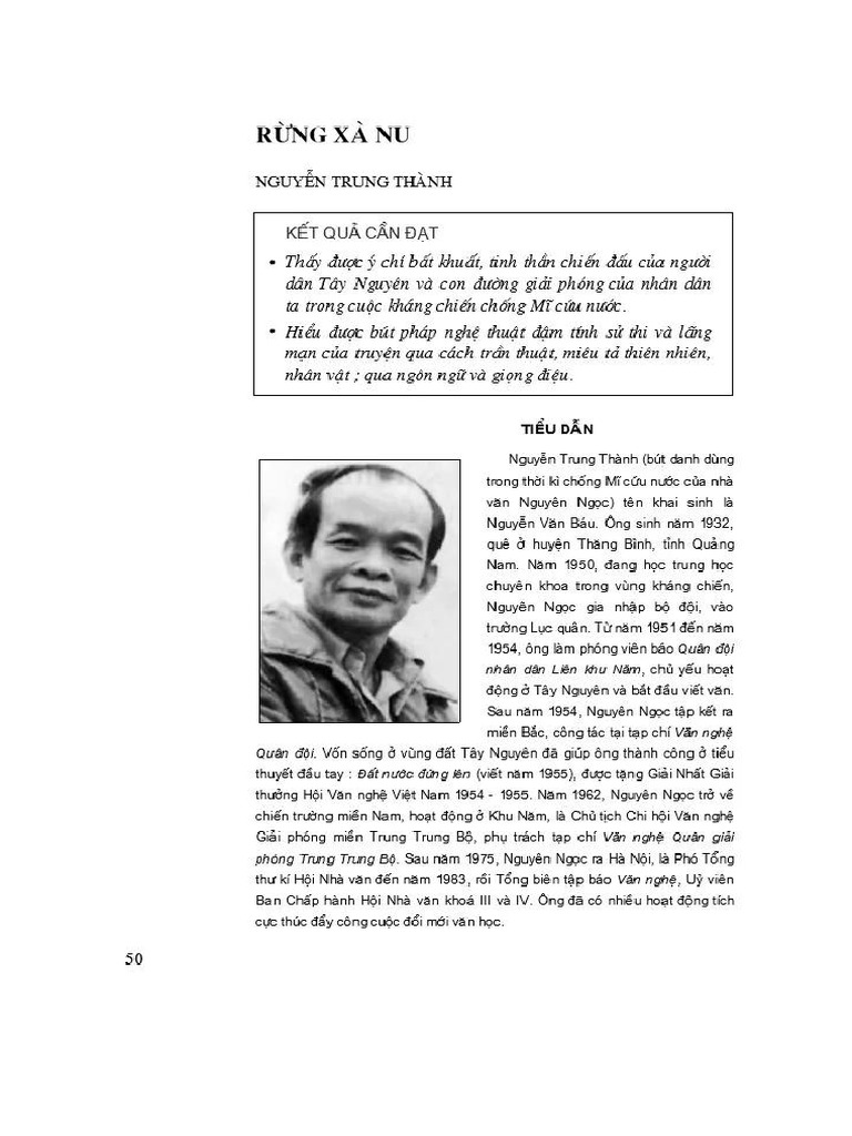 Sach Giao Khoa Ngu Van Lop 12 Nang Cao Tap 2 Rung Xa Nu Nguyen Trung Thanh | PDF