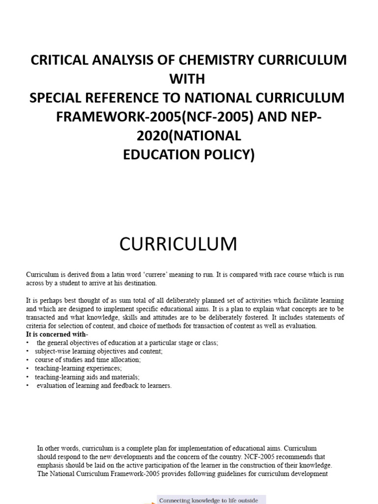 Critical Analysis of Curriculum | PDF | Curriculum | Teachers