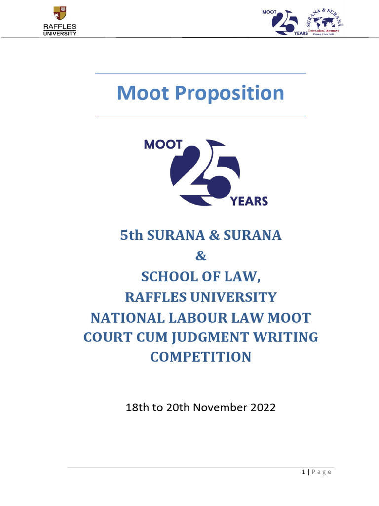 2-Moot Proposition 5th Surana & Surana 2022 | PDF | Employment | Pregnancy
