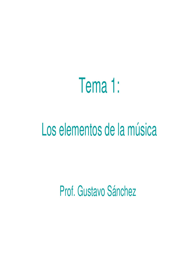 Tema 1. Elementos de La Música - Instrumentos | PDF | Instrumentos de cuerda | Melodía