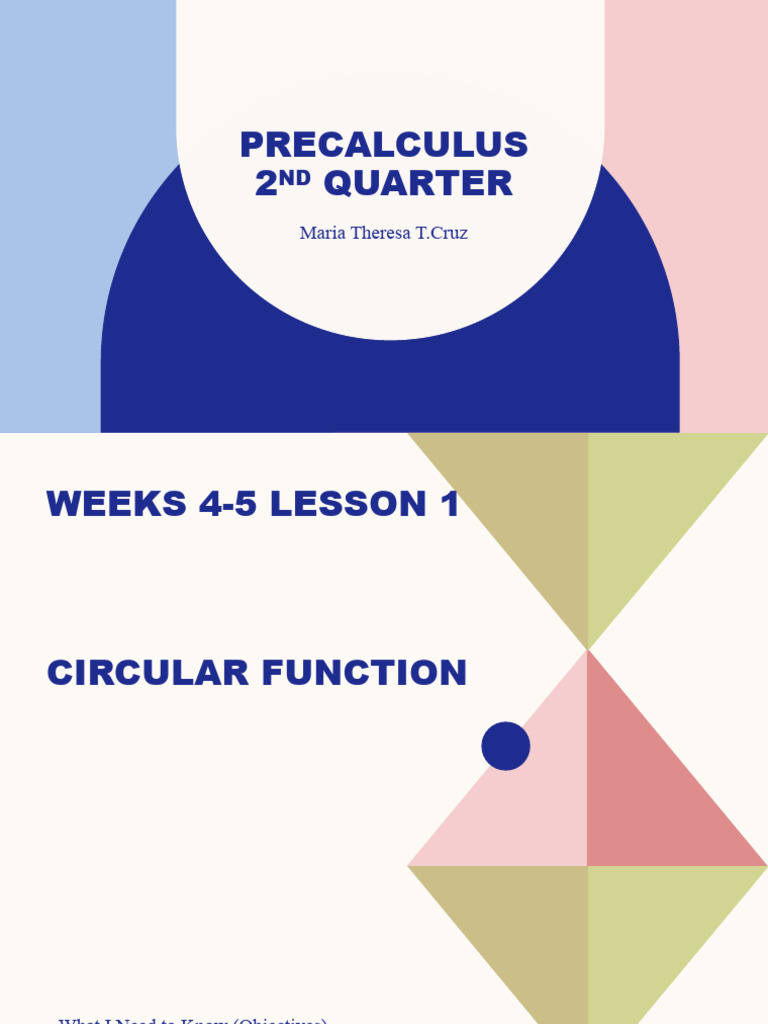 Understanding Circular Functions in Trigonometry | PDF | Trigonometric ...