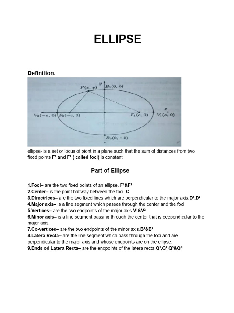 Ellipse | PDF