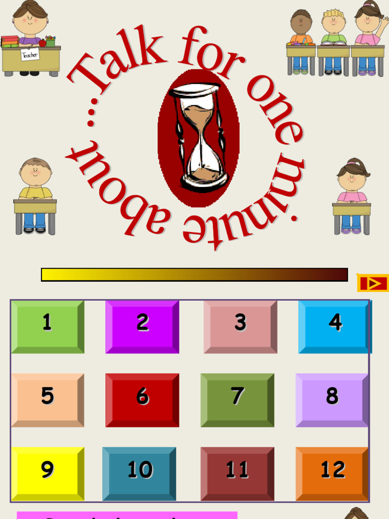 Talk For One Minute Activity | PDF