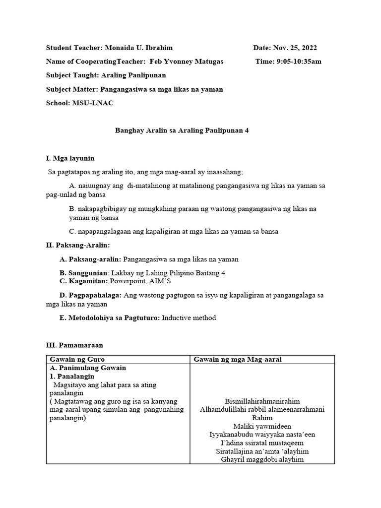 Pangangasiwa Sa Mga Likas Na Yaman NG Bansa LP ARPAN 4 Revised | PDF