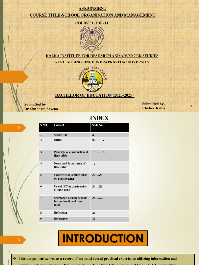 School Timetable Construction Guide | PDF | Educational Technology ...