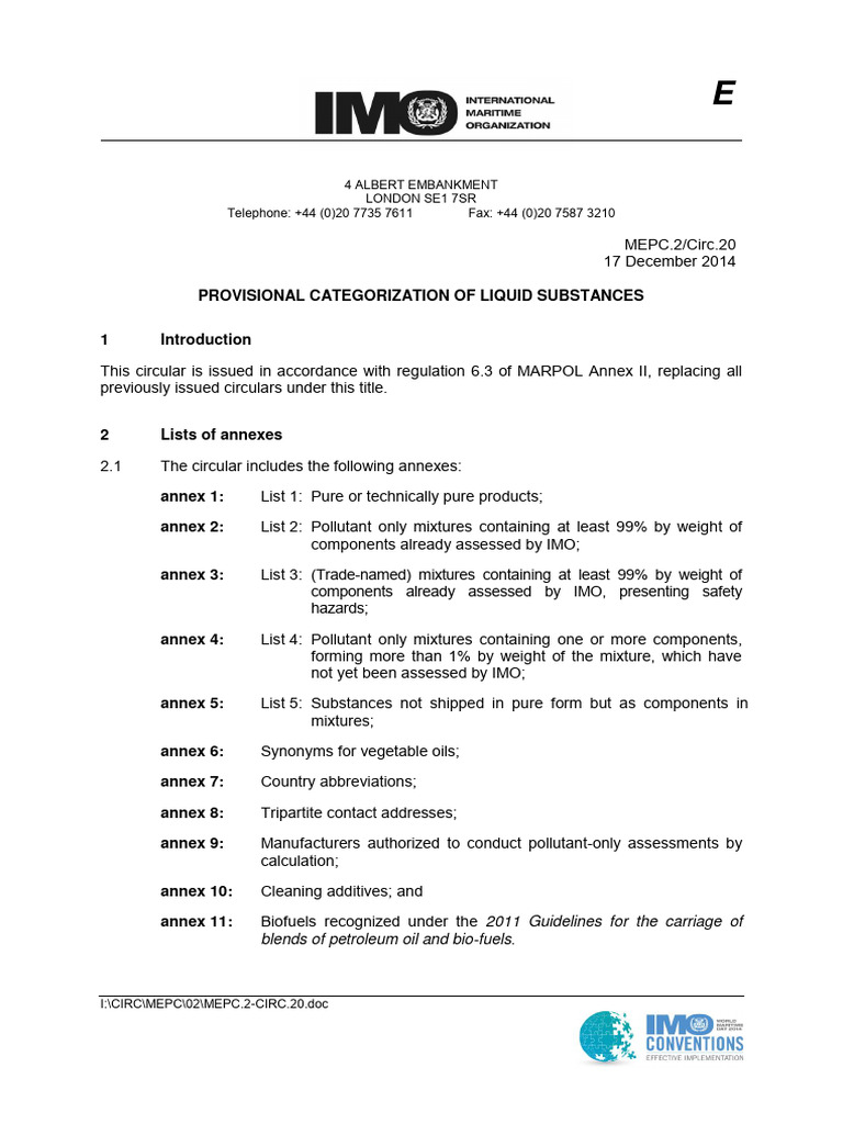 Provisional Categorization of Liquid Substances | PDF | Alkane | Biofuel