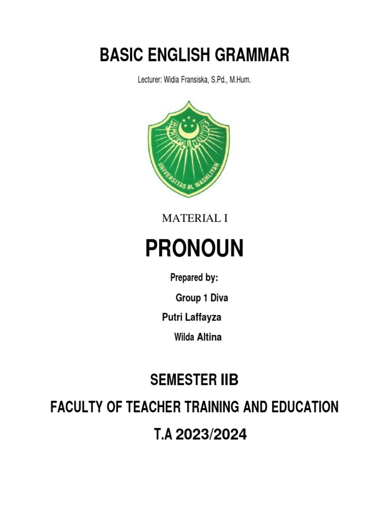 Pronoun (Diva&wilda) | PDF | Pronoun | Noun