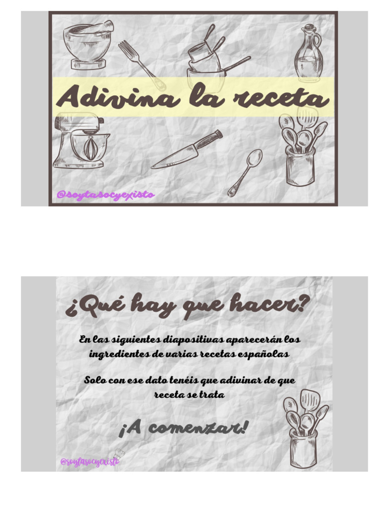 Adivina La Receta | PDF | Cocina latinoamericana | Cocina