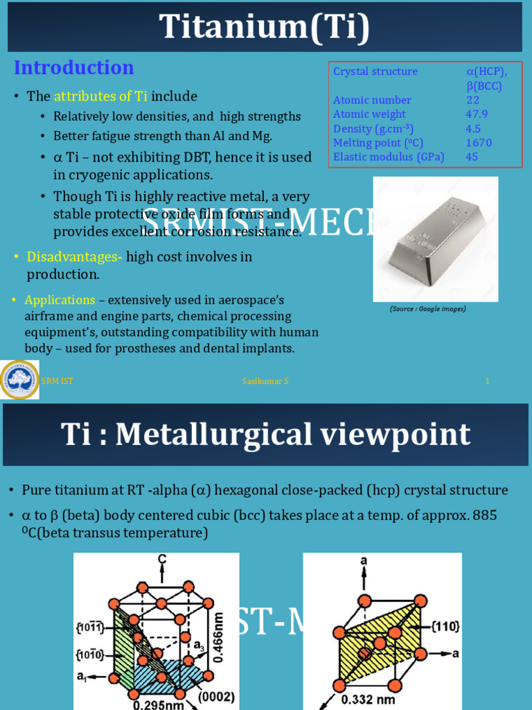 Ti and Its Alloys | PDF | Titanium | Alloy