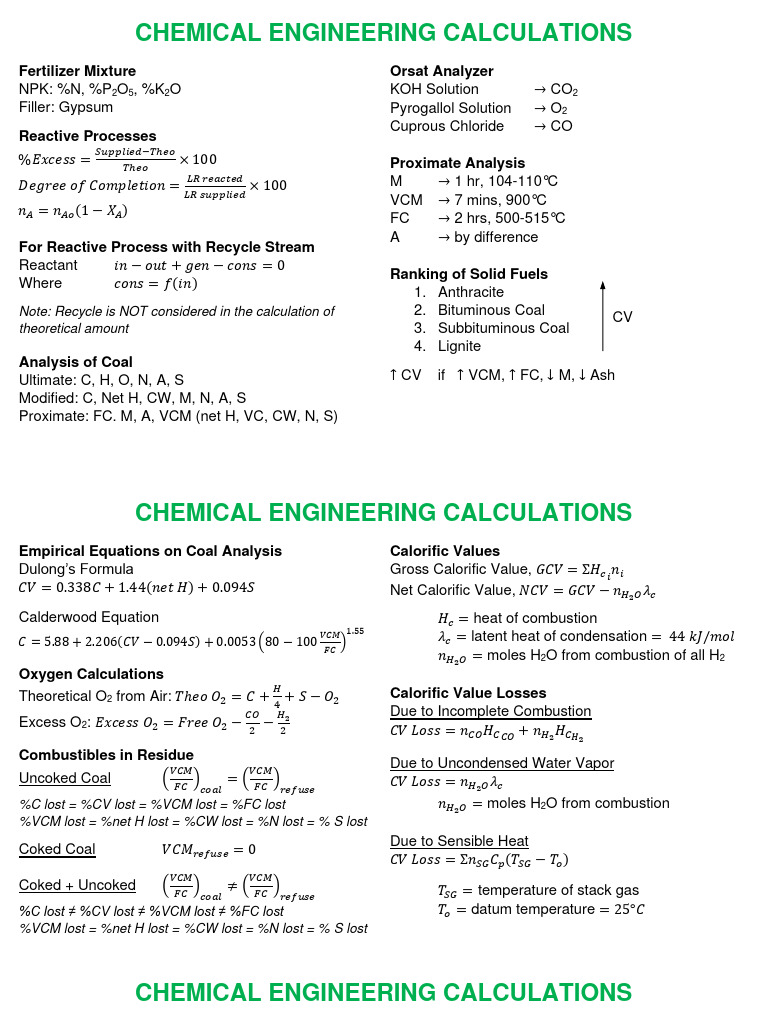 Chemical Engineering Calculations Guide | PDF | Solubility | Distillation
