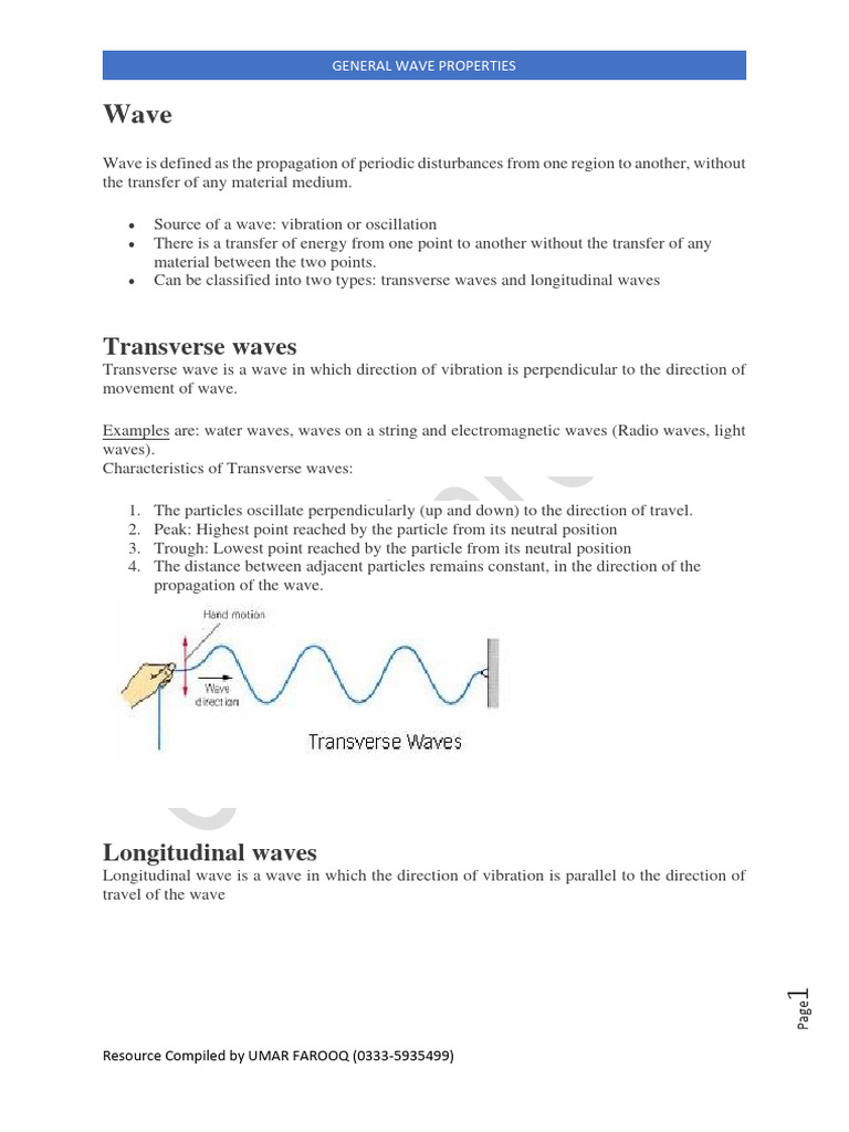 Waves Notes | PDF | Waves | Frequency