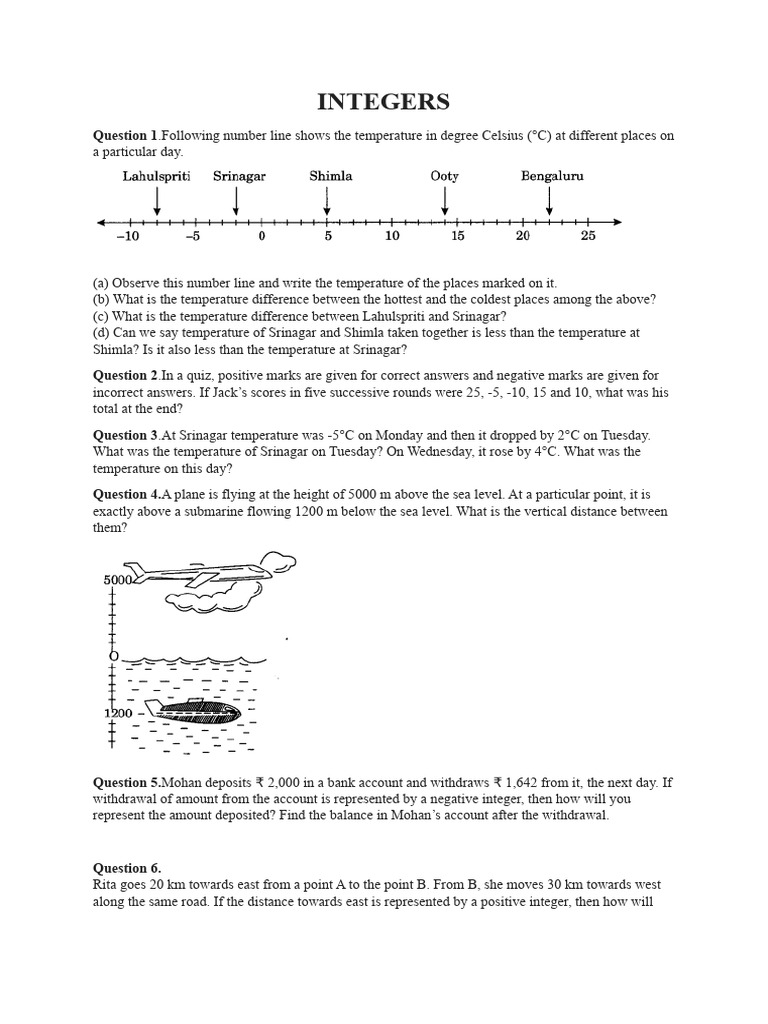 INTEGERS | PDF | Temperature | Earth Sciences