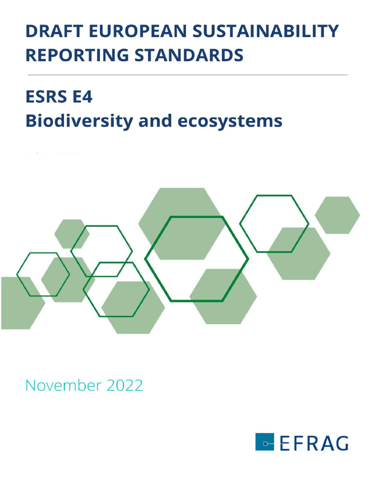11 Draft ESRS E4 Biodiversity and Ecosystems November 2022 | PDF ...