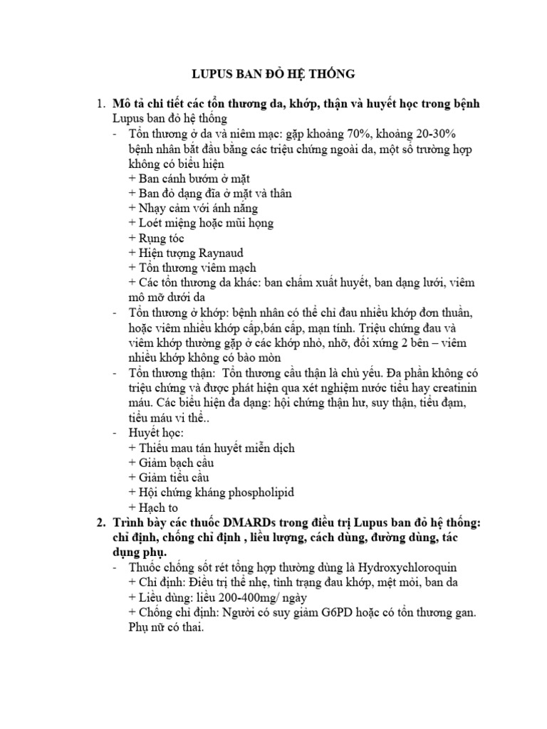 Lupus Ban Đỏ Hệ Thống | PDF