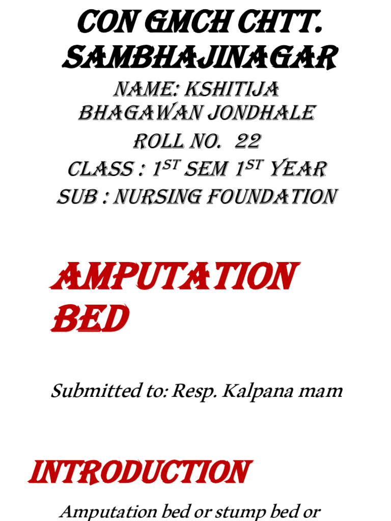 Amputation Bed Procedure Guide | PDF