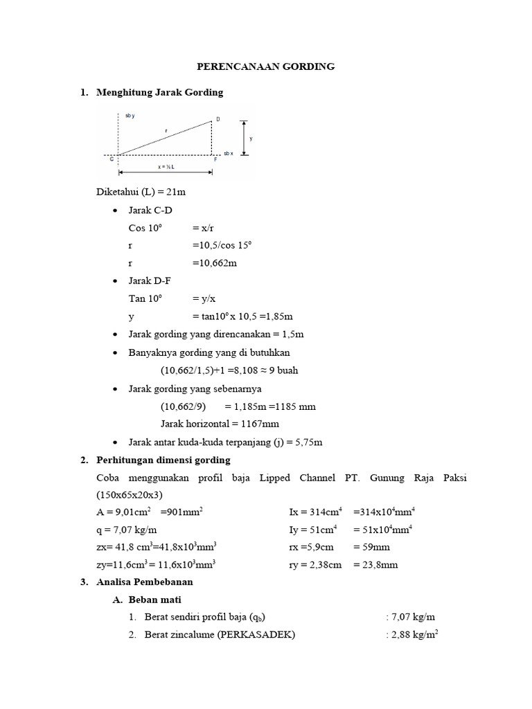 Gording Dan Atap | PDF