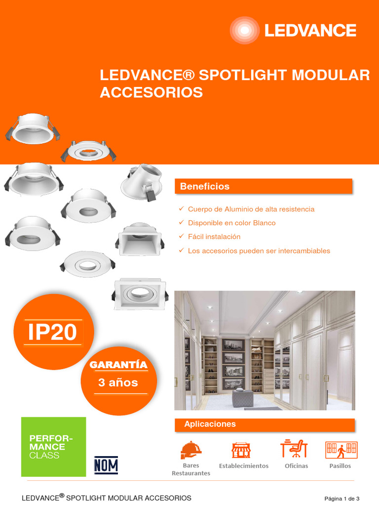 LEDVANCE® SPOTLIGHT MODULAR ACCESORIOS | PDF