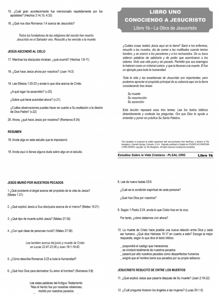 El Caracter de Jesus | PDF