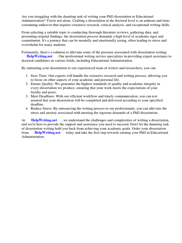 PHD Dissertation in Educational Administration | PDF | Thesis | Doctor ...