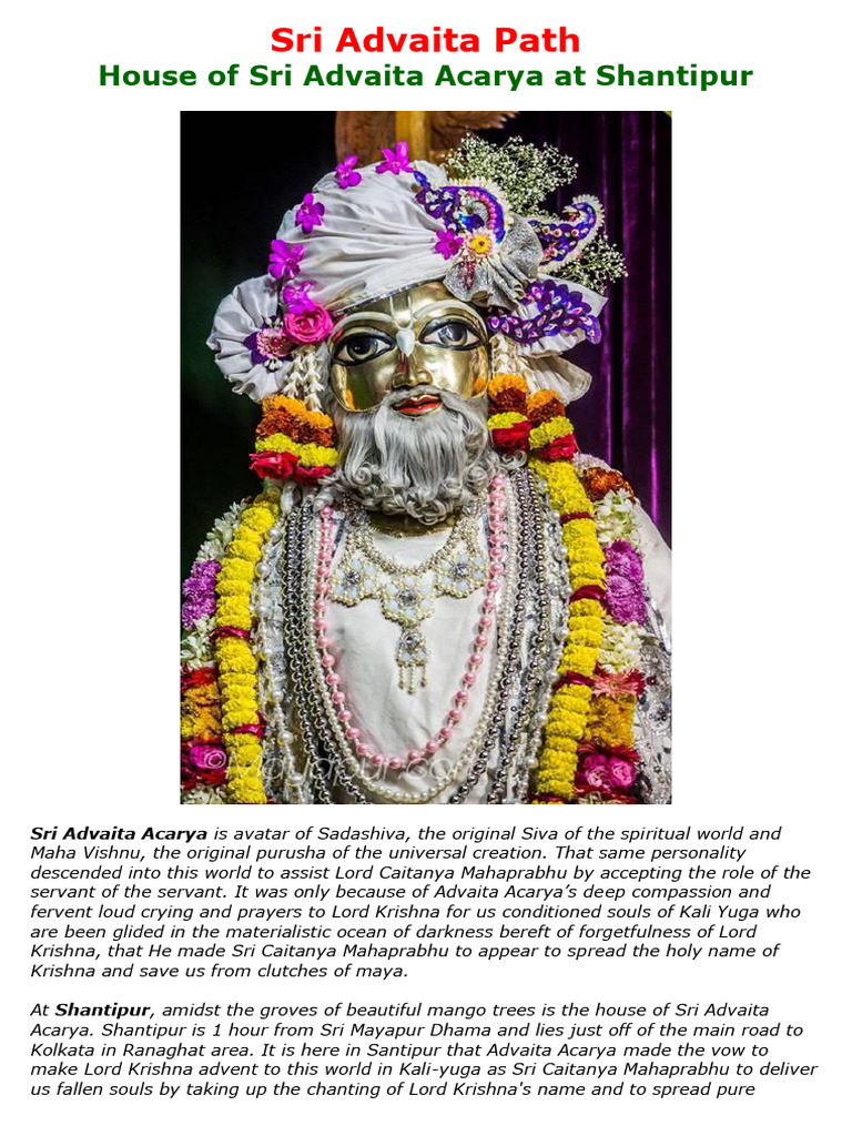 Sri Advaita Acarya's Legacy in Shantipur | PDF | Vaishnavism