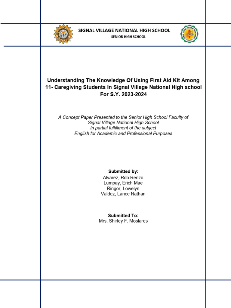 Eapp Concept Paper Format | PDF | First Aid | Johnson & Johnson