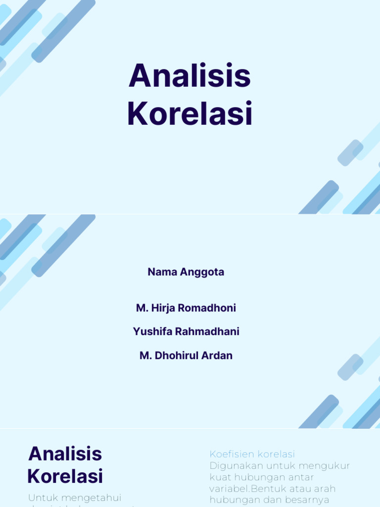 ANALISIS KORELASI Fix | PDF | Metode & Bahan Ajar