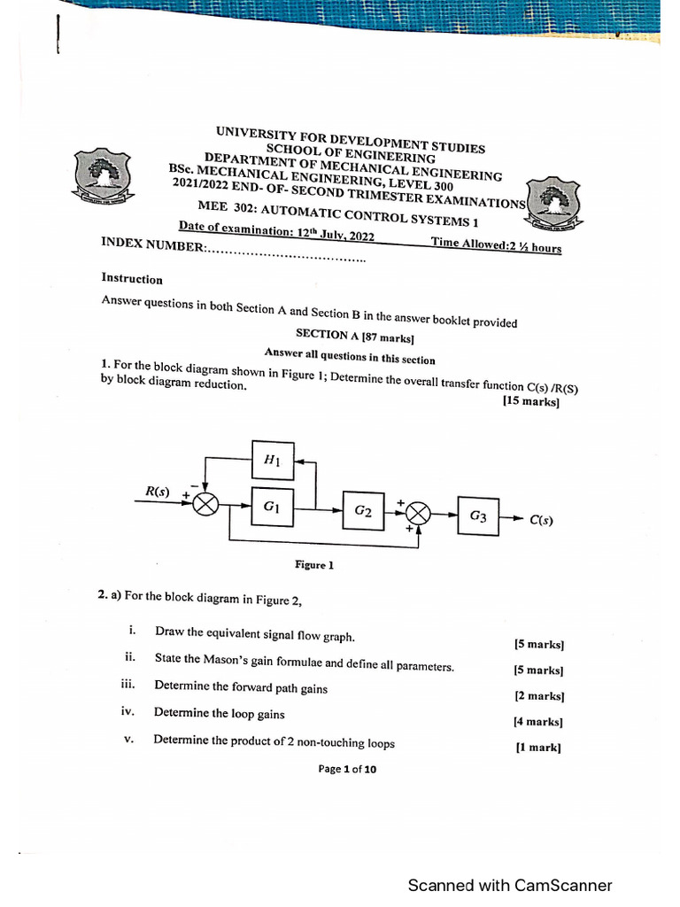 Automatic Control System 1 | PDF
