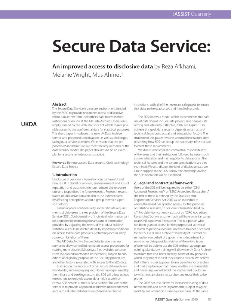UK Secure Data Service Overview | PDF | Computer Network | Microsoft Windows