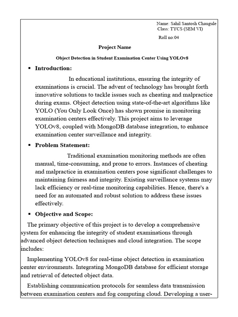 project synopsis AI | PDF | Databases | Cloud Computing