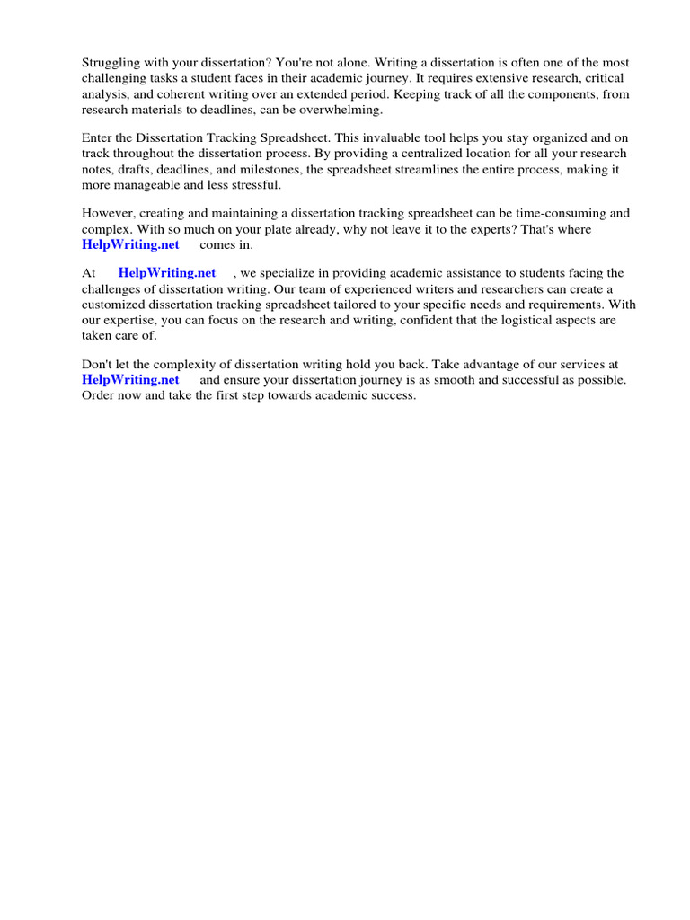 Dissertation Tracking Spreadsheet | PDF | Worksheet | Microsoft Excel