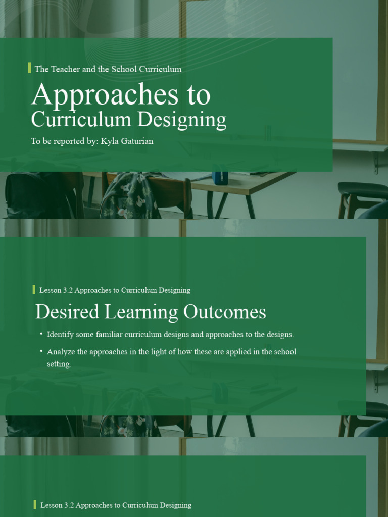 Tailored Curriculum Design Approaches | PDF | Curriculum | Learning