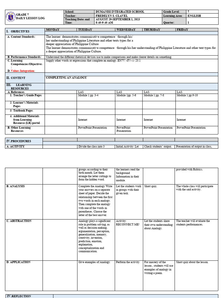 Week 1 | PDF | Analogy | Learning