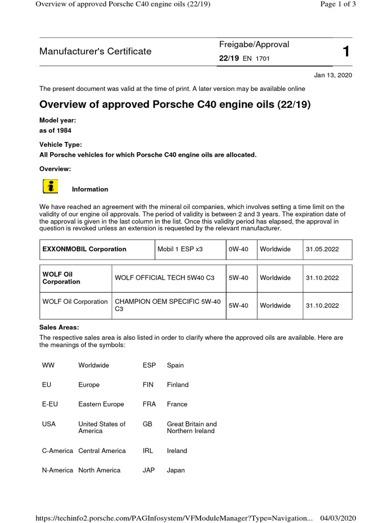 Oils C40 | PDF | Vehicles | Exxon Mobil