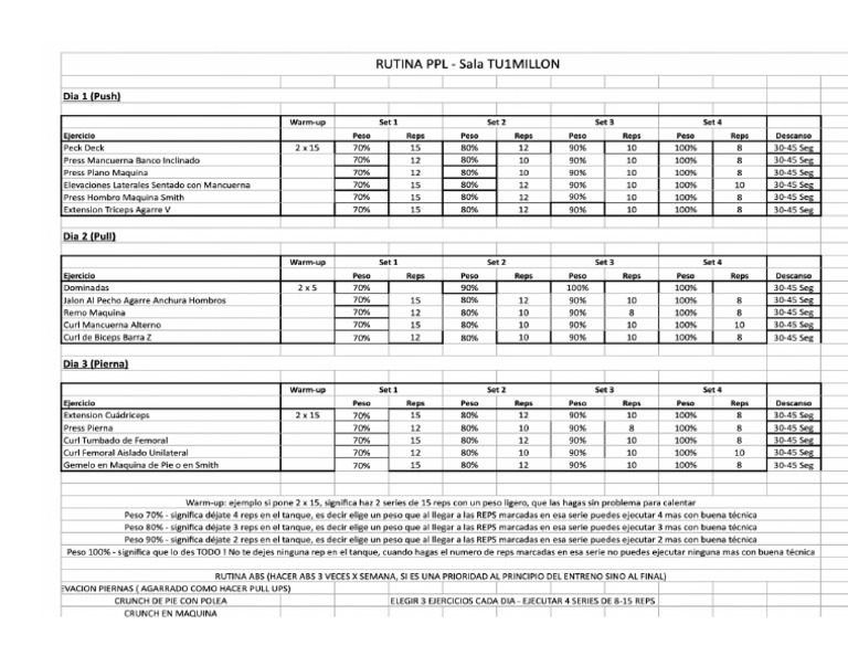 Gym Routine Pdf
