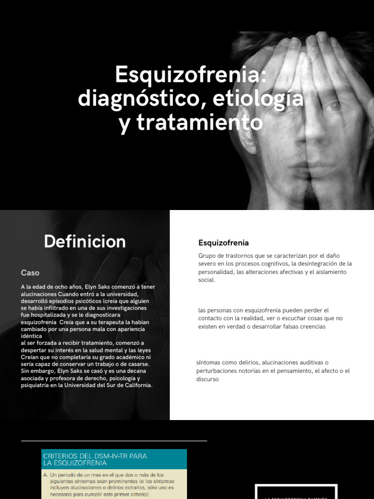 Esquizofrenia Diagnóstico, Etiología y Tratamiento | PDF