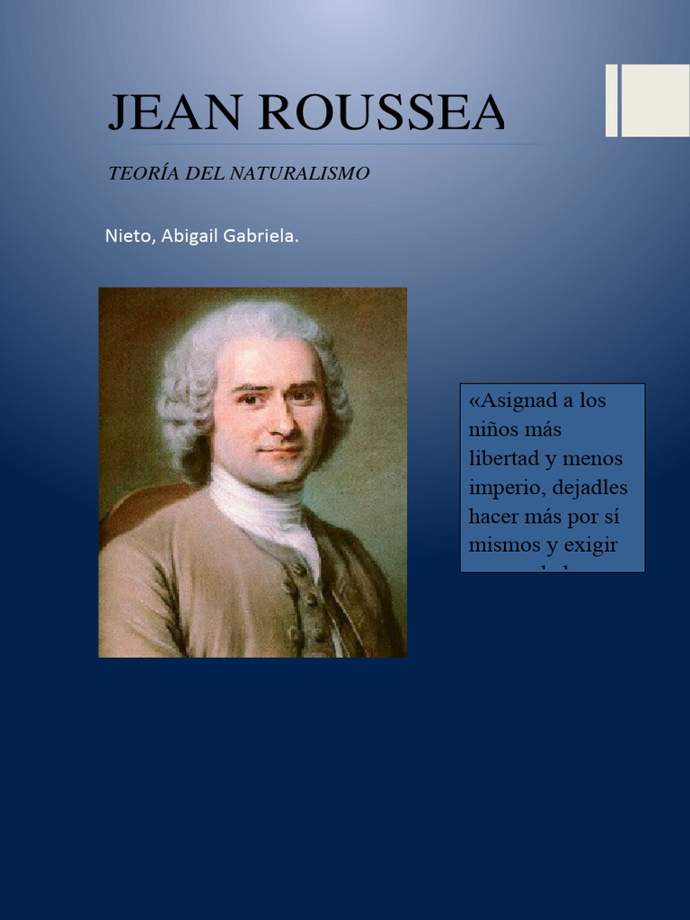 JEAN ROUSSEAU Filosofía. | PDF | Jean-Jacques Rousseau | Emile, o sobre ...