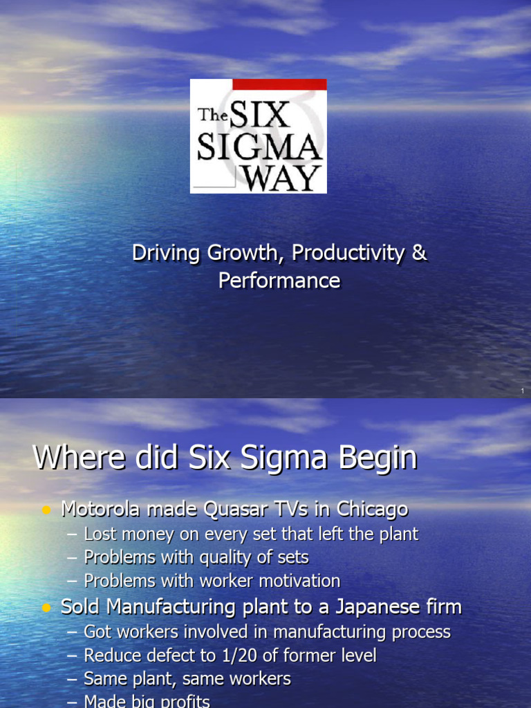 6 Sigma Session | PDF | Six Sigma | Production And Manufacturing