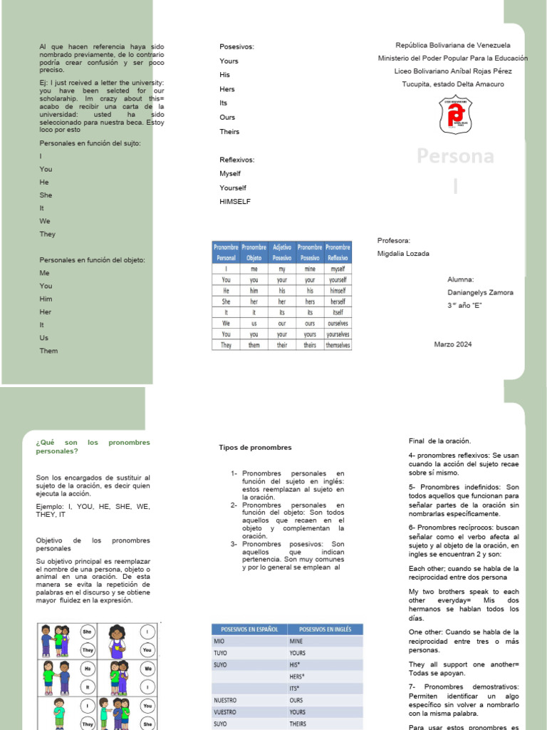 Plantilla de Triptico en Word 18 | PDF | Asunto (gramática) | Pronombre