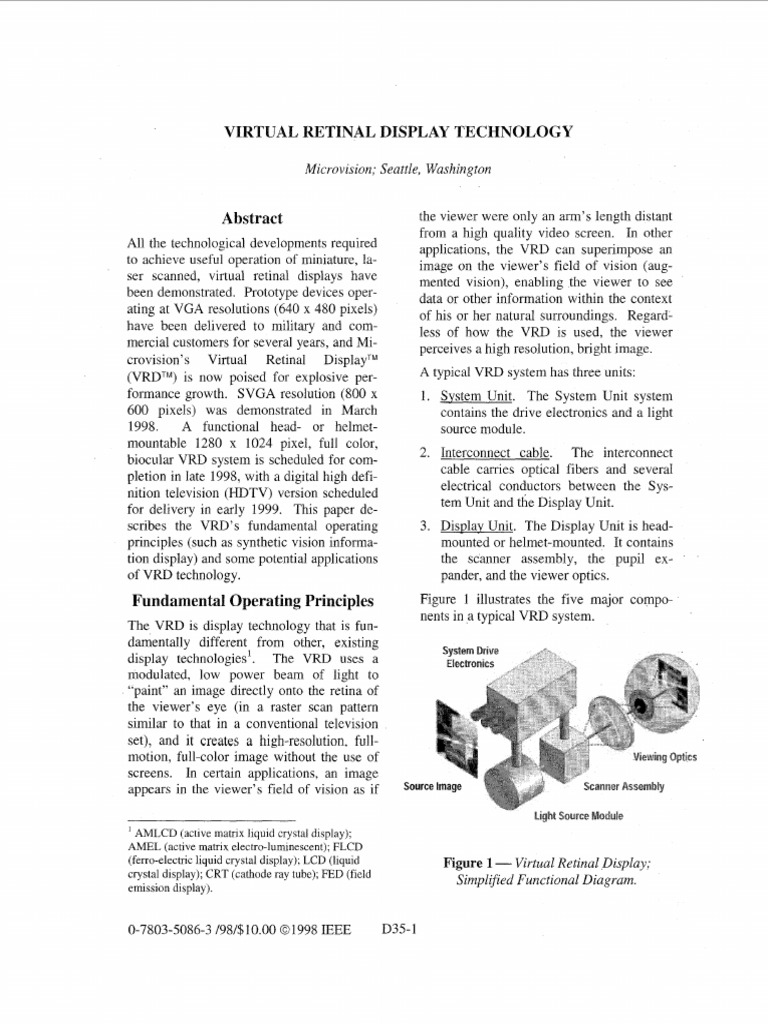 virtual-retinal-display-technology-1998 | PDF | Rgb Color Model | Image ...