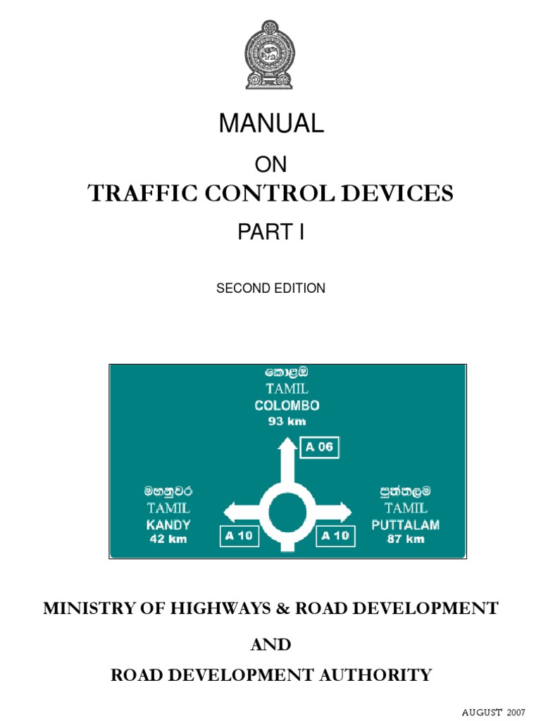 Revised Manual on Traffic Control Devices | PDF | Traffic | Road