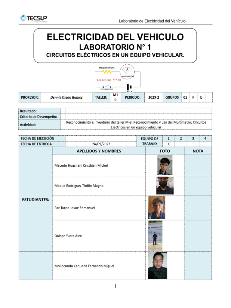 Lab S01 02 Evh Dojeda Mmmty | PDF | Red eléctrica | Resistencia Eléctrica y Conductancia