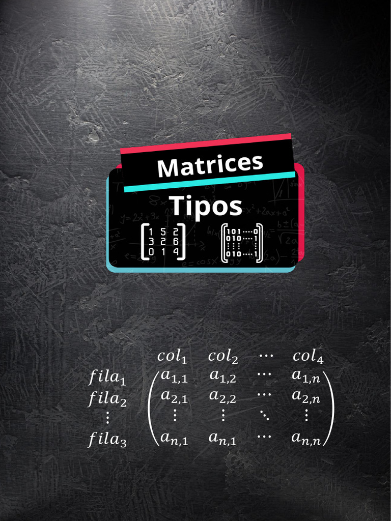 Tipos de Matrices | PDF | Matriz (Matemáticas) | Álgebra