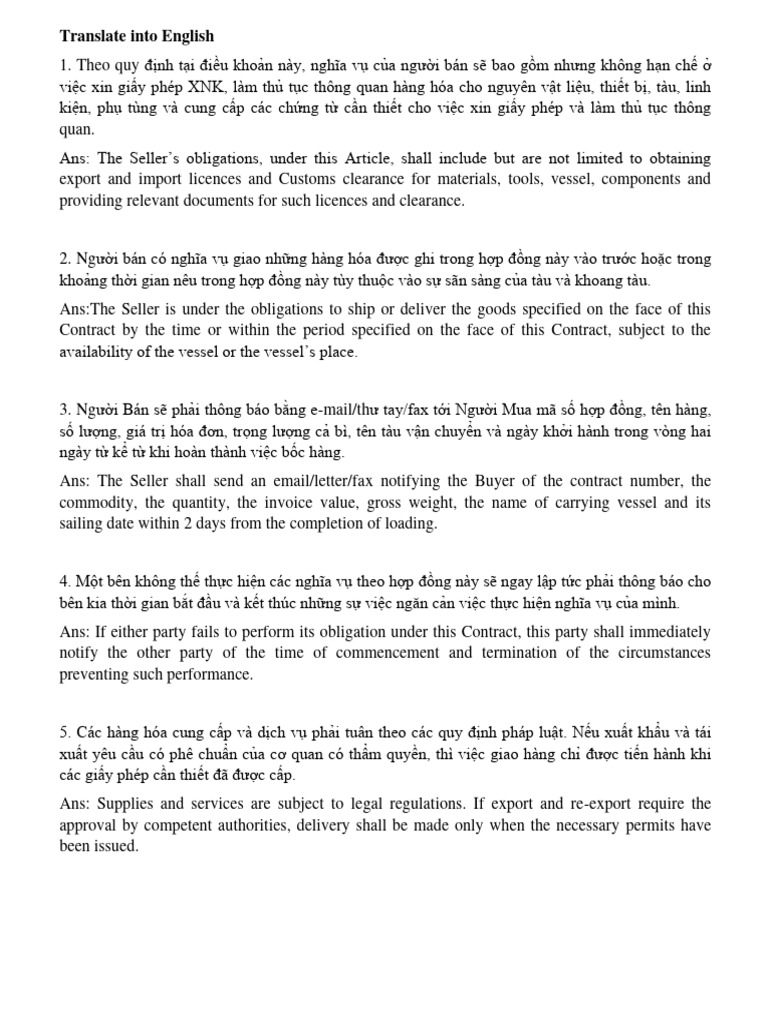 Chapter 1 - V - E Translation Exercise - To Sts | PDF