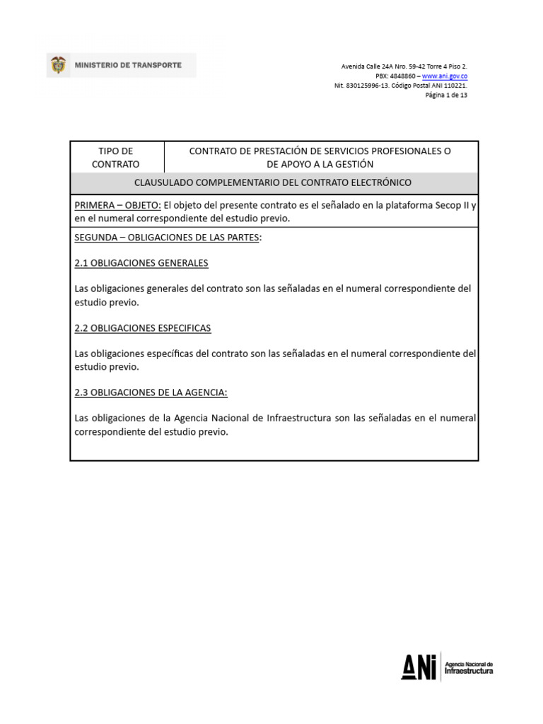 Clausulado General Complementario Ctto Electronico | PDF | Multa (pena) | Derecho privado