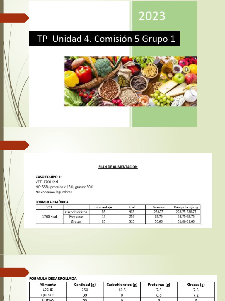 Presentación TP Nutri Basica | PDF