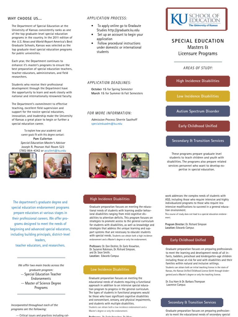 Special Education: Masters & Licensure Programs | PDF | Special ...