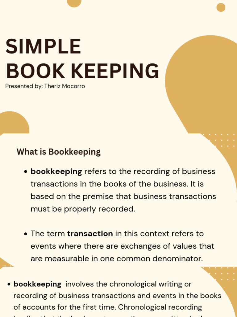 Simple Book Keeping | PDF | Debits And Credits | Bookkeeping