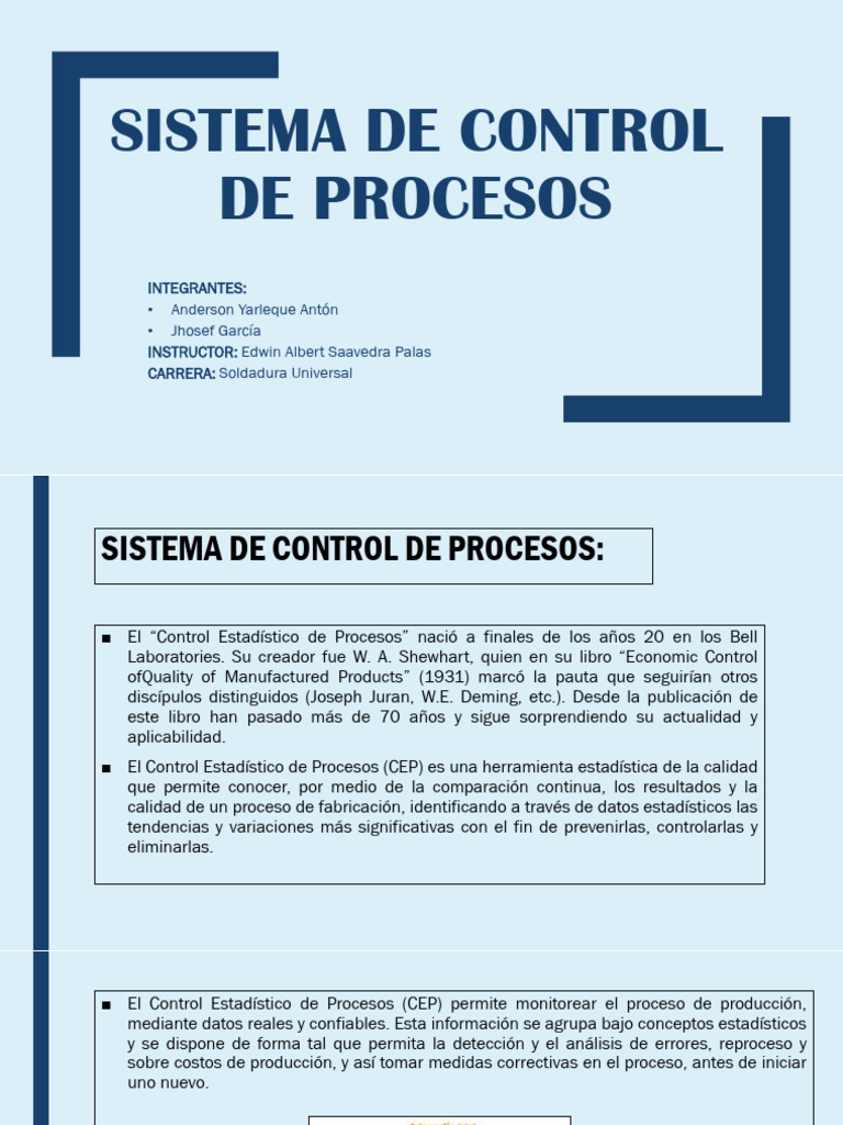 Sistema de Control de Procesos | PDF