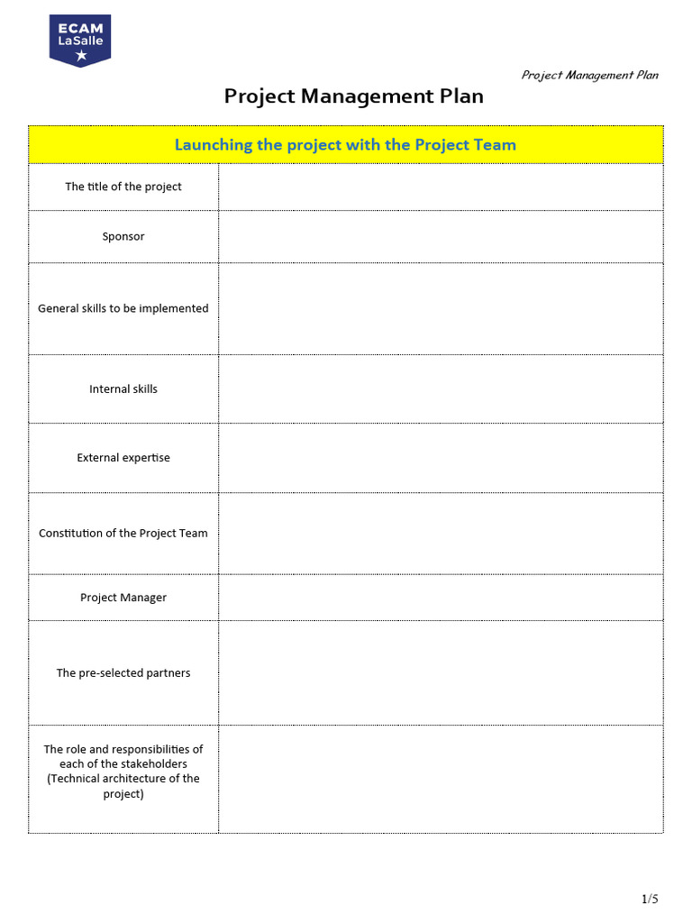 Project Management Plan | Download Free PDF | Project Management | Risk